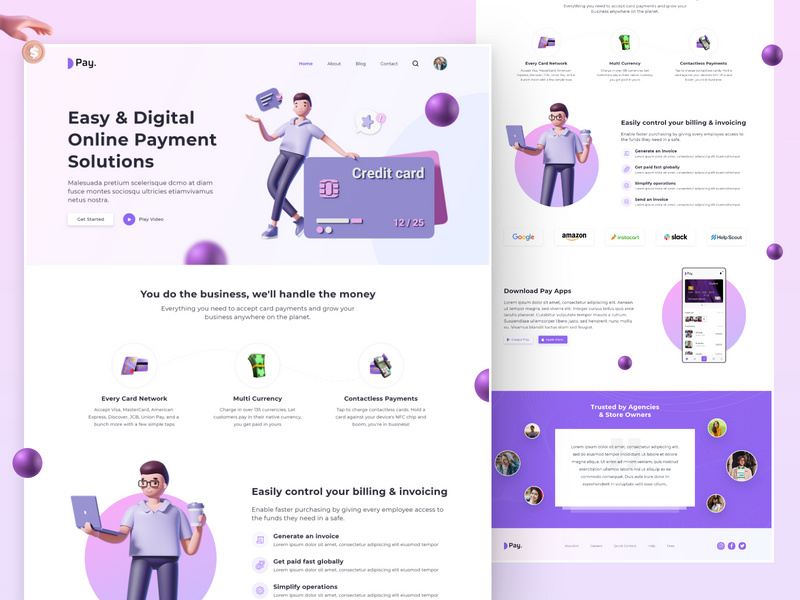 Credit Card Landing Page Design by INEXTURE Solutions LLP ~ EpicPxls