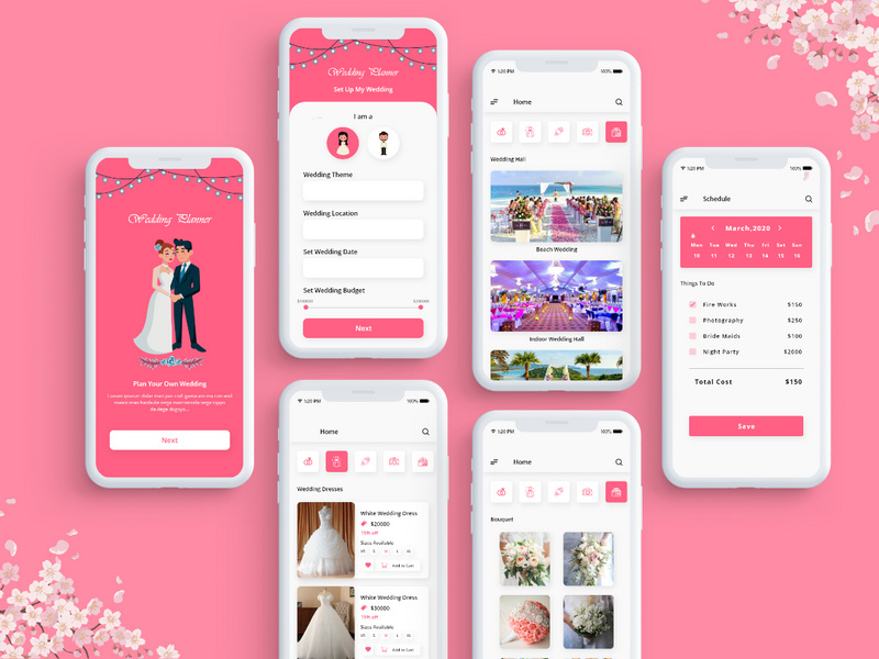 Wedding Planning App Design by SHAH RUKH KHAN ~ EpicPxls