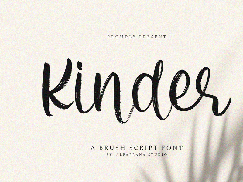 Kinder - Brush Script Font by Alpaprana Studio ~ EpicPxls