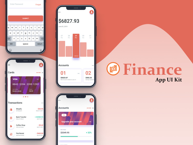 Finance iOS App UI by Design By Dron ~ EpicPxls