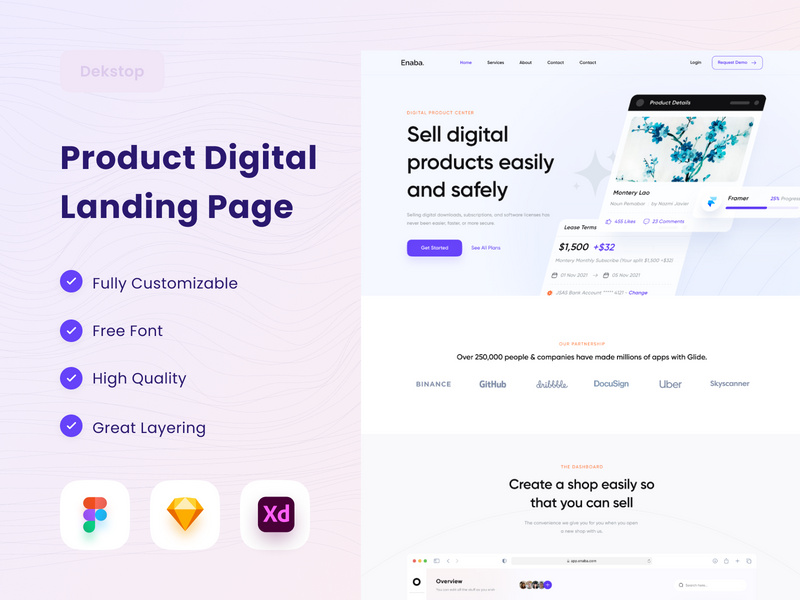 Digital Product Market: Landing Page 🥺 by Nazday Graphic ~ EpicPxls