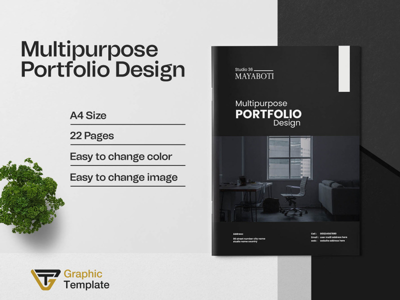 Multipurpose Black Portfolio Design by Graphic Template ~ EpicPxls