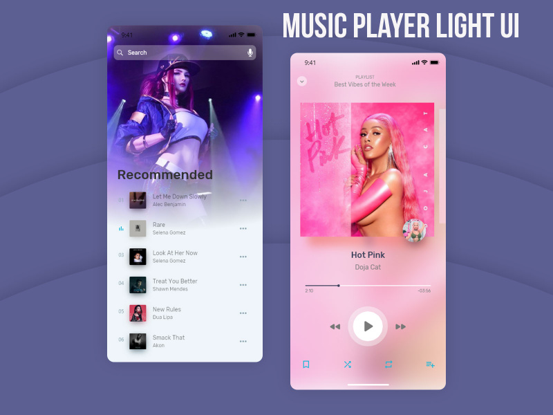 Music Web UI Kit Light by Scrillo Designers ~ EpicPxls