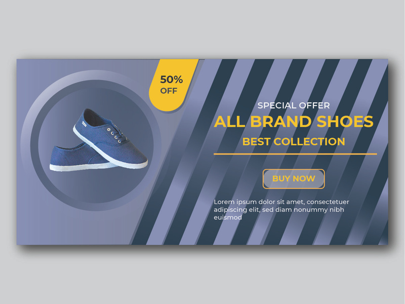 Shoes Web Banner Design. by Themes Fusion ~ EpicPxls