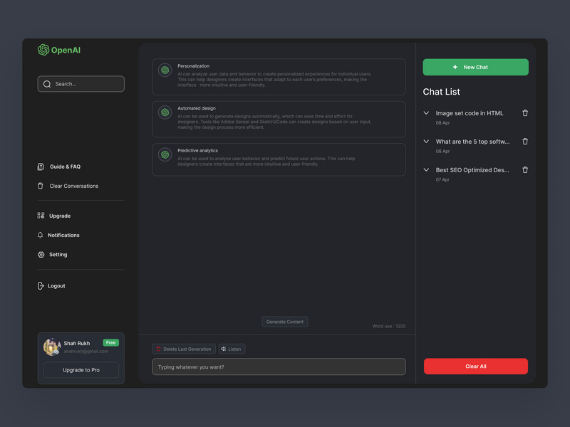 ChatGPT Web Page Redesign by Shah Rukh Khan ~ EpicPxls