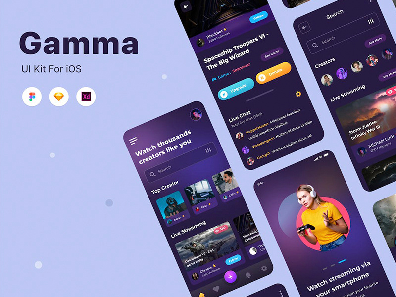 Gamma Game UI App by SigmaGFX ~ EpicPxls