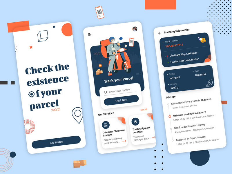 Parcel Tracking App by CMARIX Infotech ~ EpicPxls