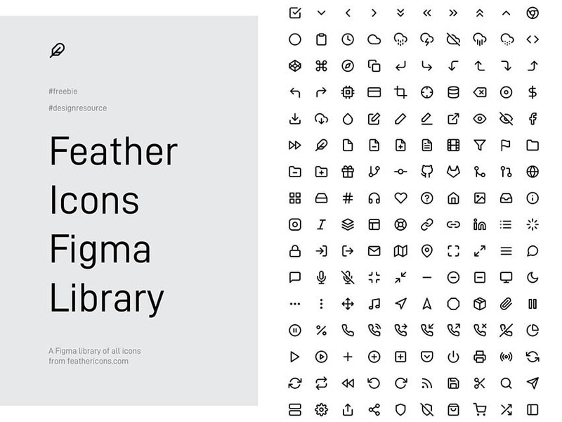 266 Feather Figma Icons by Calin Balea ~ EpicPxls