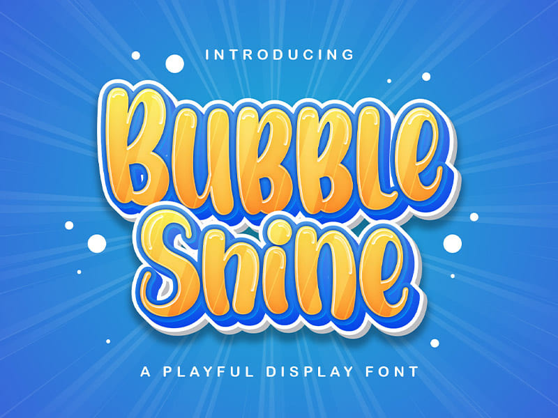 Bubble Shine - Playful Display Font by Stringlabscreative ~ EpicPxls