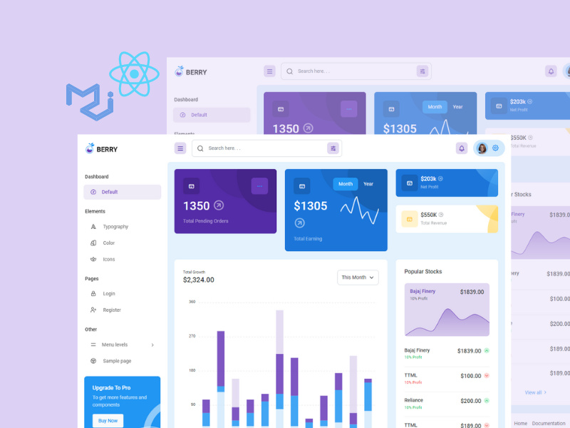 Berry MUI Free React Admin Dashboard by Codedthemes ~ EpicPxls