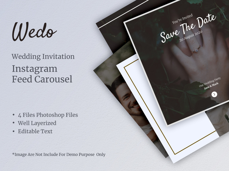 Carousel Wedding Invitation Wedding Crest Invitation Suite,