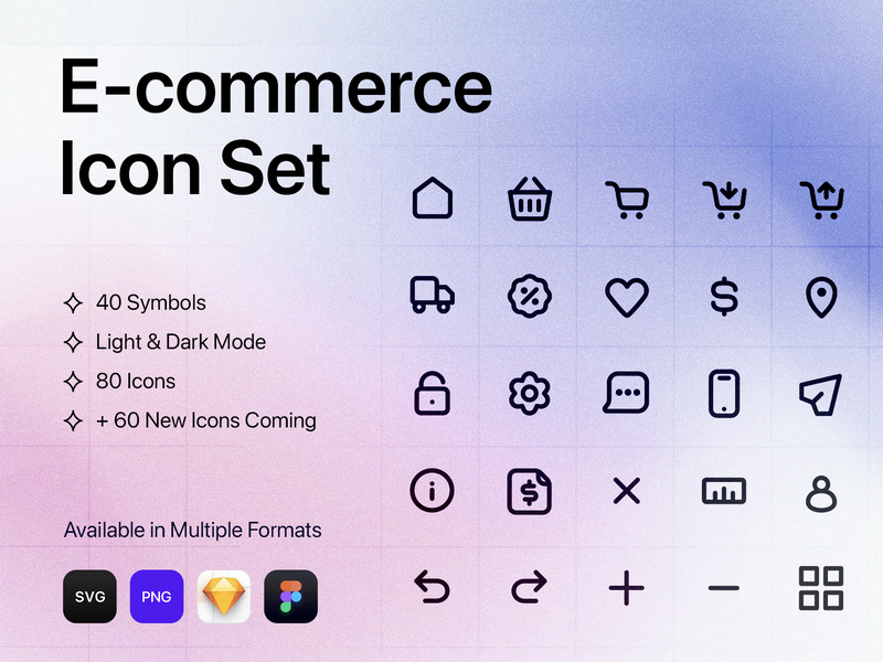 40+ Ecommerce Icon Pack by BK Design ~ EpicPxls