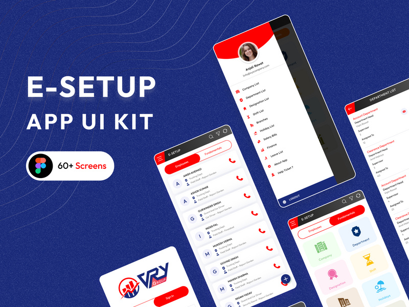E-Setup Management App UI Kit by Aakash Mehra ~ EpicPxls