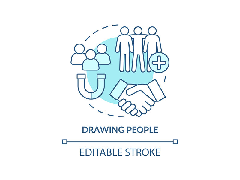 Drawing people turquoise concept icon by bsd studio ~ EpicPxls