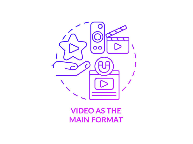 Video as main format purple gradient concept icon by bsd ~ EpicPxls