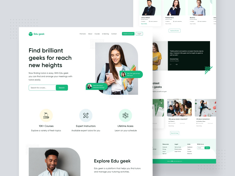 Geek Landing Page Design by dotpixel-agency ~ EpicPxls