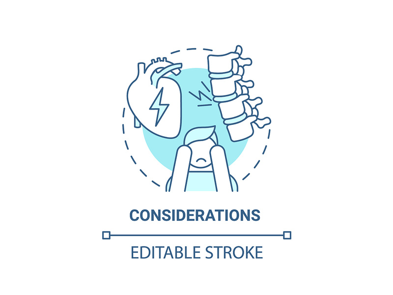 Considerations blue concept icon by bsd studio ~ EpicPxls