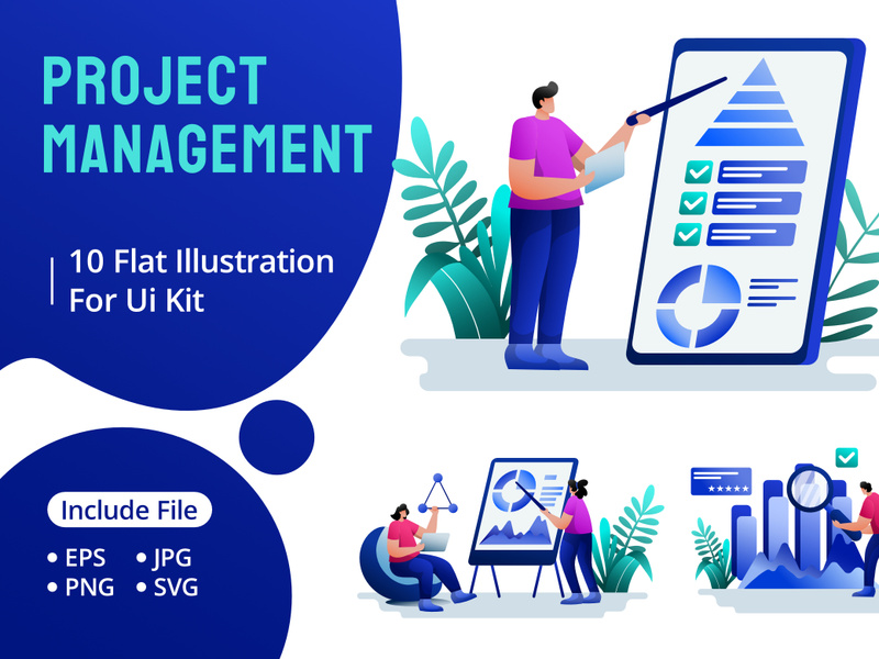 Project Report Flat Illustration by Twiri ~ EpicPxls