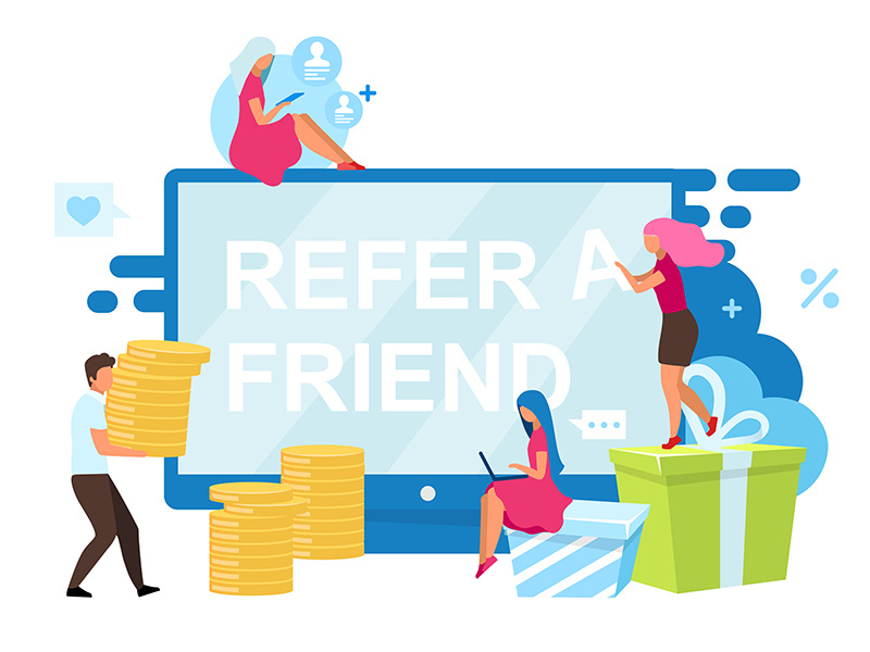 Refer a friend bonuses flat vector illustration by The Img ~ EpicPxls