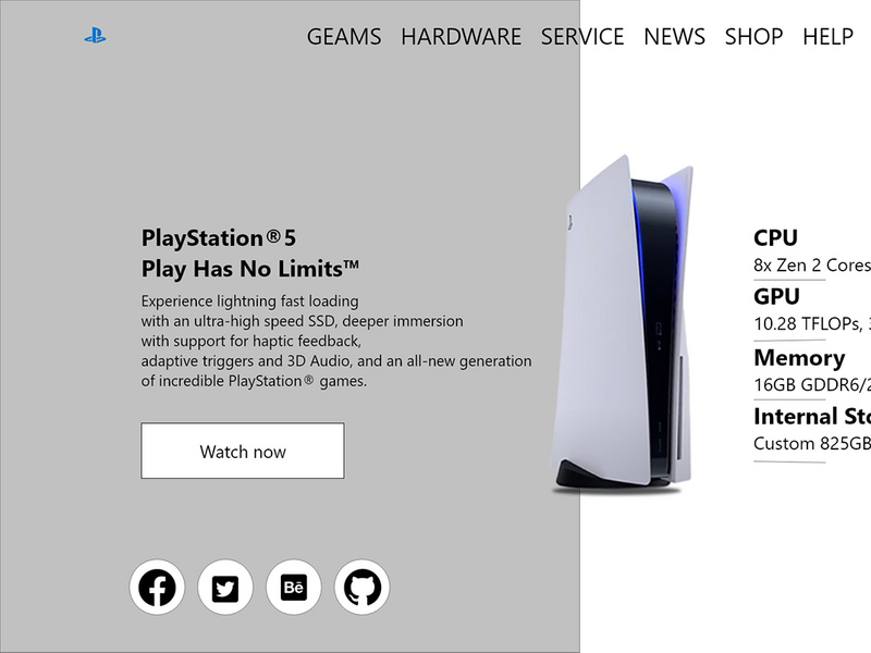 Website Concept Playstation 5 HTML Free Download by Mohamed ~ EpicPxls