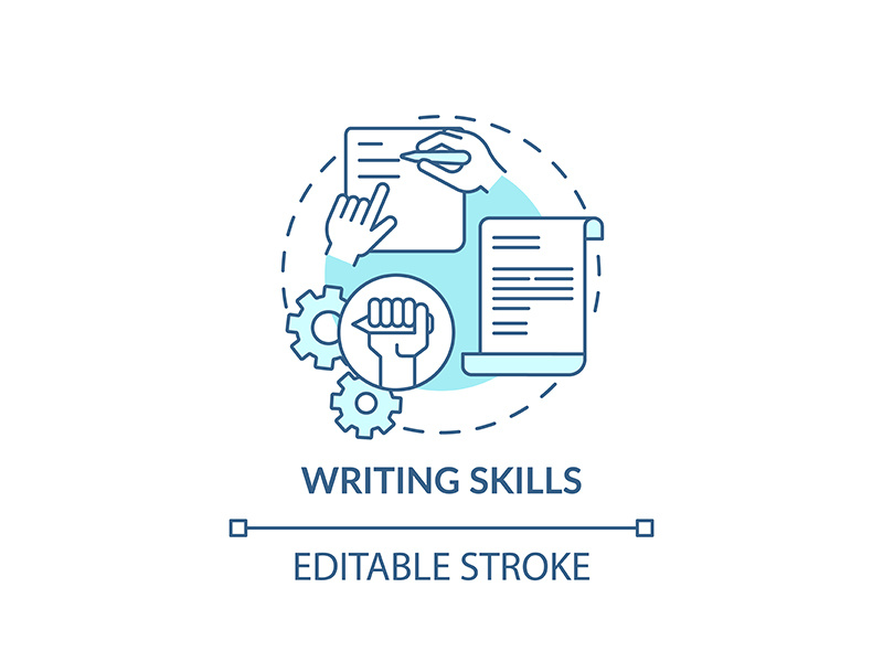 Writing skills concept icon by bsd studio ~ EpicPxls