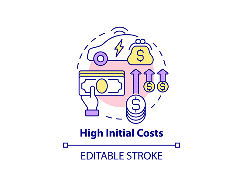 High initial costs concept icon. by bsd studio ~ EpicPxls