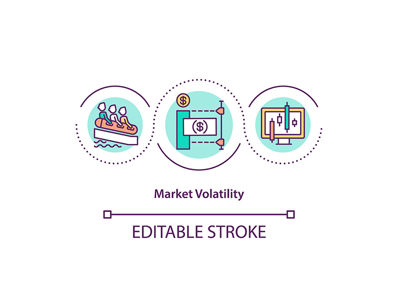 Market volatility concept icon by bsd studio ~ EpicPxls