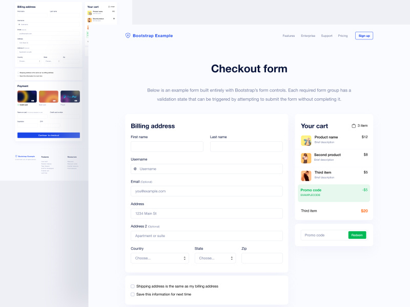 Bootstrap Checkout Page Design by Ideadesigncodes ~ EpicPxls