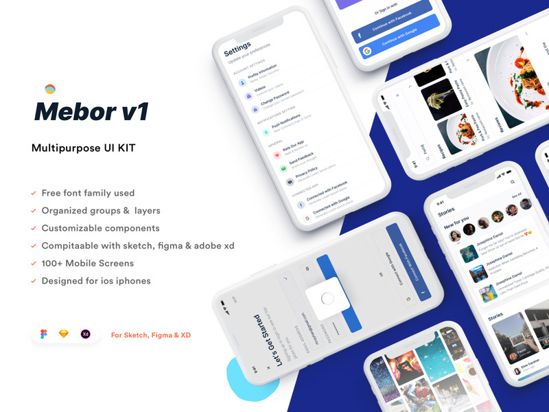 Mebor v1.0 - Message & multipurpose UI Kit by Uilarax ~ EpicPxls
