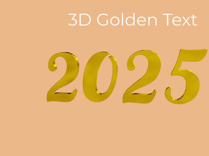 2025 3D-styled golden glossy text-effect by Samiraas8891 ~ EpicPxls