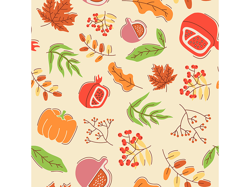 Seasonal harvest abstract seamless pattern by bsd studio ~ EpicPxls