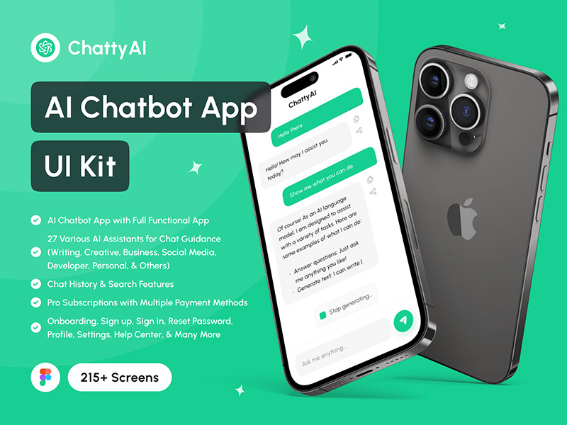 AI Chatbot App UI Kit by SigmaGFX ~ EpicPxls