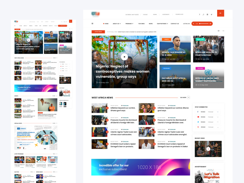 2 In 1 Blog News portal UI KIT by Rony204320 ~ EpicPxls