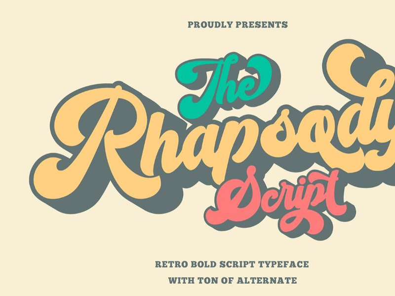 Rhapsody - Free Retro Bold Script Font by Ferry Ardana ~ EpicPxls