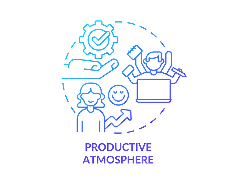 Productive atmosphere blue gradient concept icon by bsd ~ EpicPxls