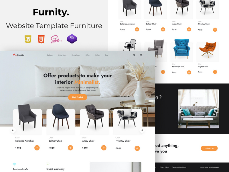 Furnity - Website Template Furniture by Minialis ~ EpicPxls