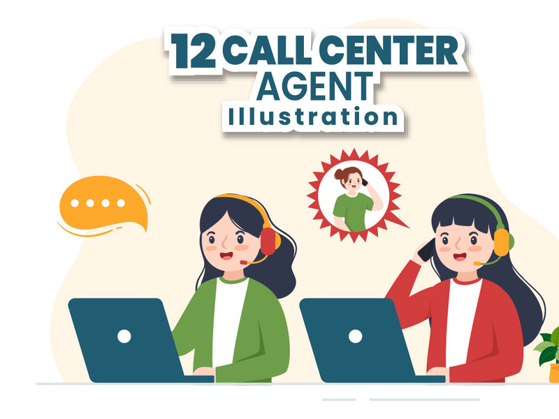 12 Call Center Agent Illustration by denayuneep ~ EpicPxls