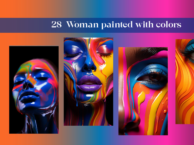 Woman painted with colors by Samiraas8891 ~ EpicPxls