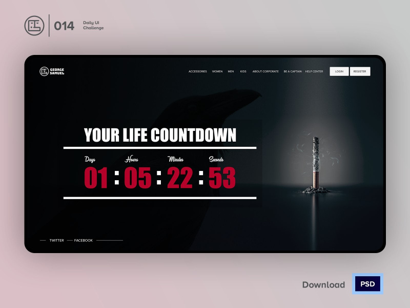 Countdown Timer | Daily UI challenge - Day 014/100 by ~ EpicPxls