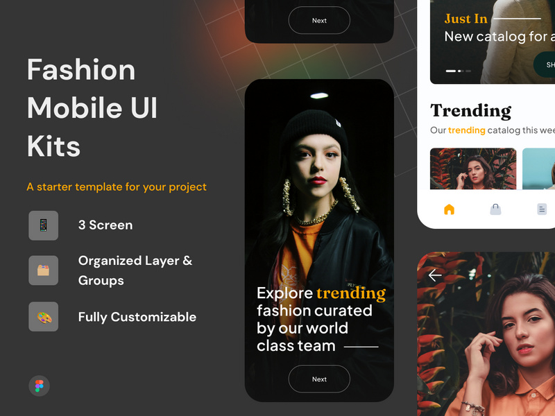 Fashion Mobile UI Kits by Eureka Supply ~ EpicPxls