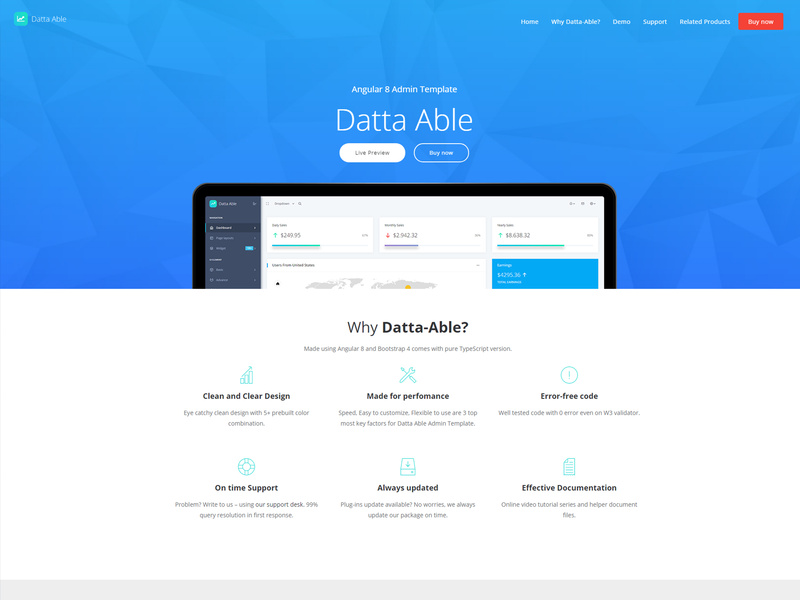 Datta Able React Admin Template by Codedthemes ~ EpicPxls