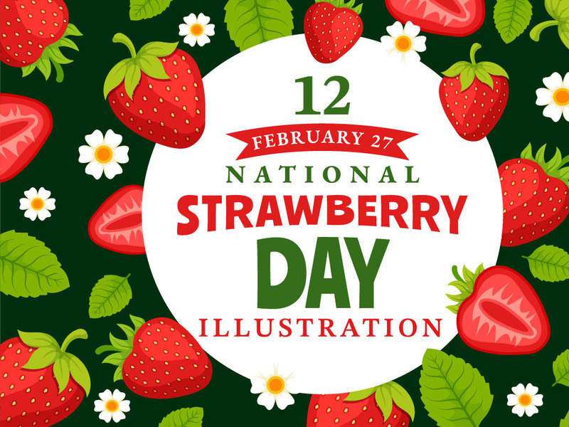 12 National Strawberry Day Illustration by denayuneep ~ EpicPxls