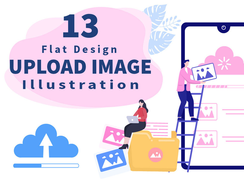 13 Upload image Background Vector Illustration by ~ EpicPxls