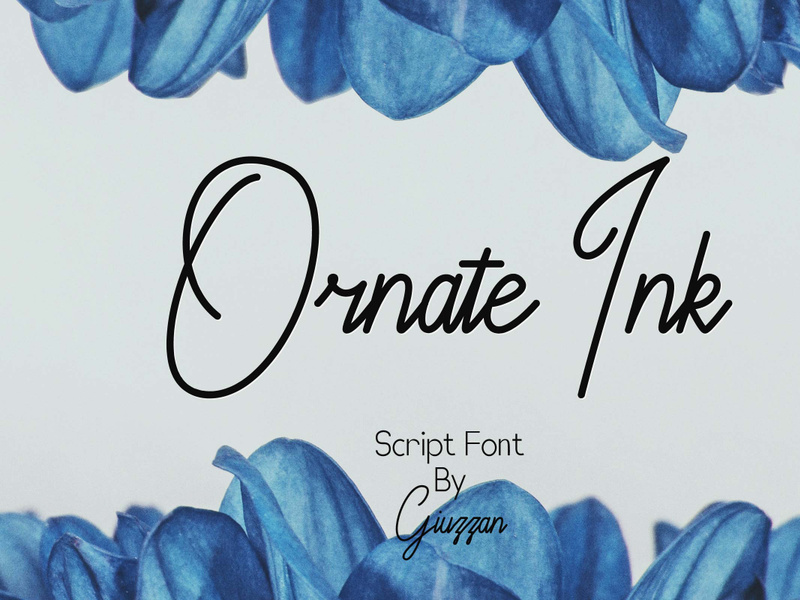 Ornate Ink - Script Font by Giuzzan ~ EpicPxls