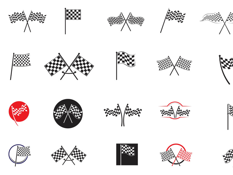 Race start logo icon set by Upgraphic ~ EpicPxls