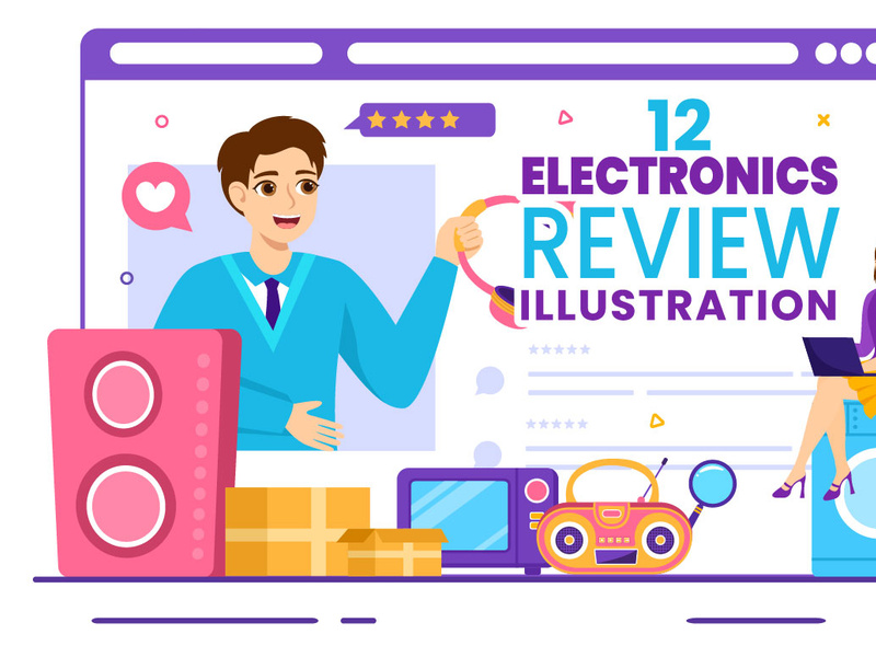 12 Electronics Review Illustration by denayuneep ~ EpicPxls