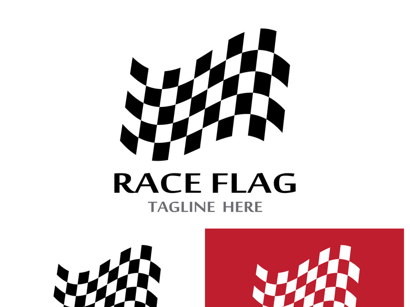 Creative and modern racing flag logo design. by Ijum13719 ~ EpicPxls