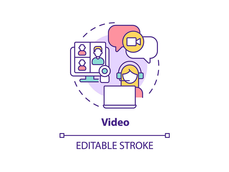 Video concept icon by bsd studio ~ EpicPxls