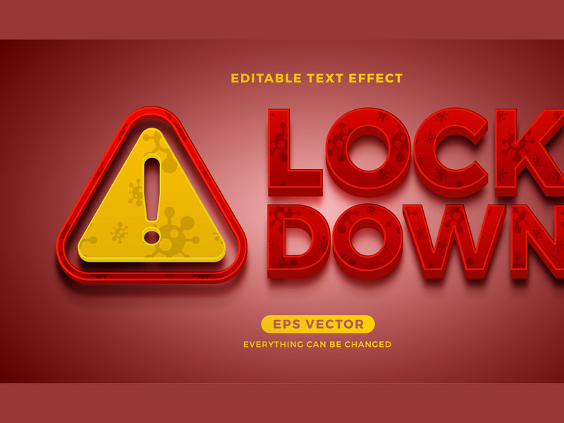 Lockdown editable text effect vector template by diqtam ~ EpicPxls