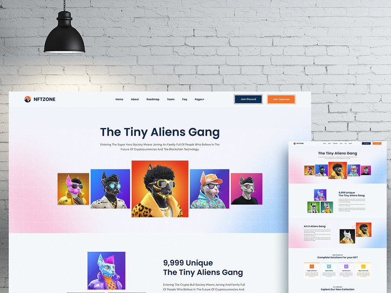 NFT Minting and Collection Landing Page Figma Template by ~ EpicPxls